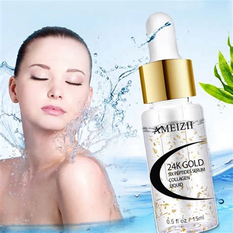 New 15ml 24k Gold Serum Collagen Hyaluronic Acid Extract Pore Repairing