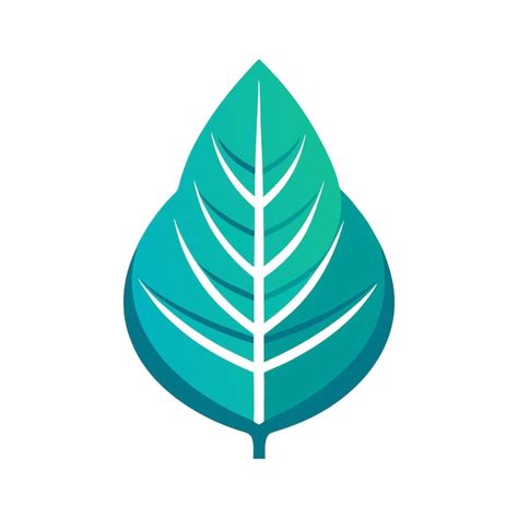 Beautiful Flat Style Leaf Icon Vector Illustration Premium Ai
