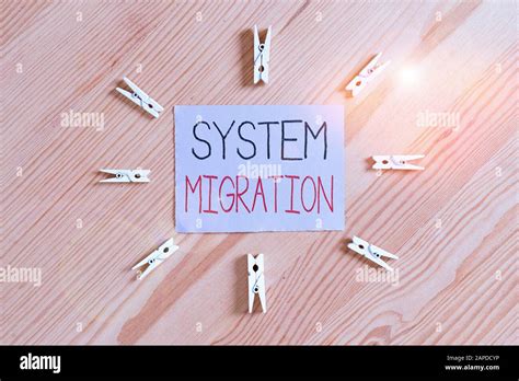 Handwriting Text System Migration Conceptual Photo Moving From The Use