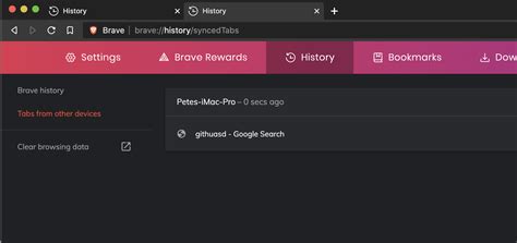 Sync History Page Should Show Tabs From Other Devices · Issue 10473 · Bravebrave Browser