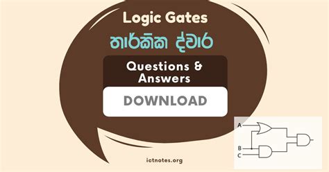 ict logic gates sinhala pdf at george delano blog