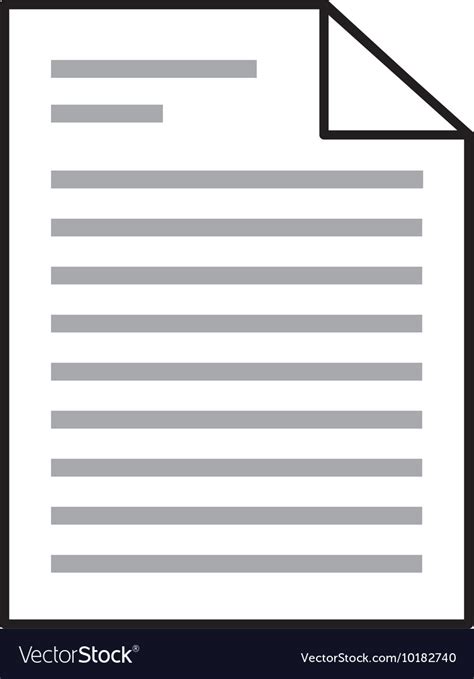 Document File Paper Text Icon Royalty Free Vector Image