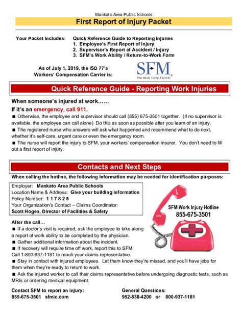 Fillable Online Form First Report Of Injury Fax Email Print PdfFiller