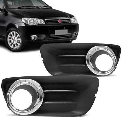 Par Grade Moldura Farol Milha Palio 2010 2011 2012 Cromado