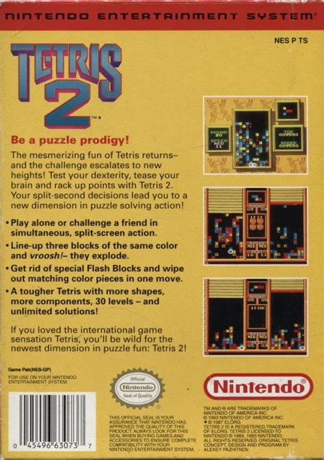 Nes Tetris 2 Komplett Usa Beg Kaptenkrok