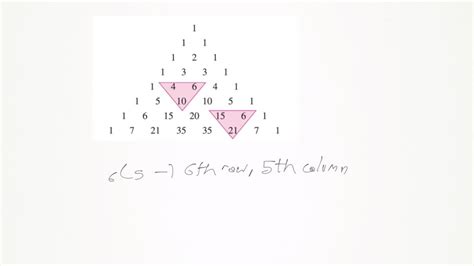 Solveduse Pascals Triangle To Find The Binomial Coefficient 6 C5