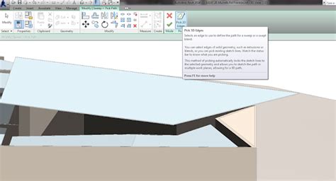 How To Model A Gutter On A Sloping Roof Edge Revit