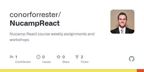 Github Conorforresternucampreact Nucamp React Course Weekly Assignments And Workshops