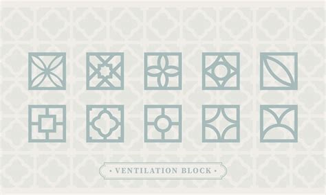 Premium Vector Front Drawing Of Ventilation Breeze Cement Block In