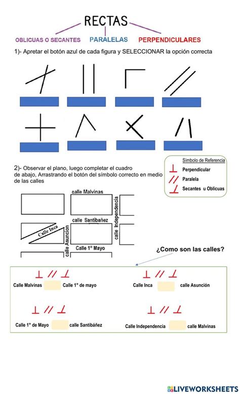 Tipos De Rectas 2 Worksheet Ejercicios De Calculo Ejercicios