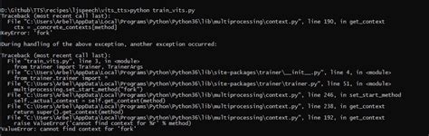 Cannot Find Context For Fork · Coqui Ai Tts · Discussion 1834 · Github