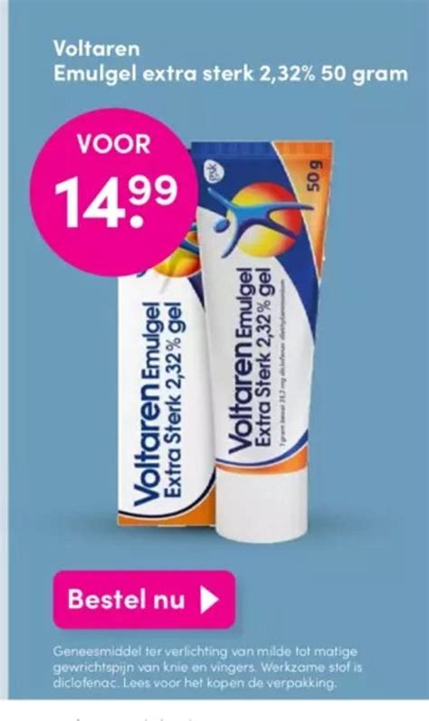 Voltaren Emulgel Extra Sterk 232 50 Gram Aanbieding Bij Da