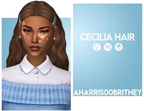 Cecilia Hair Aharris00britney In 2024 Hair How To Make Hair Sims 4