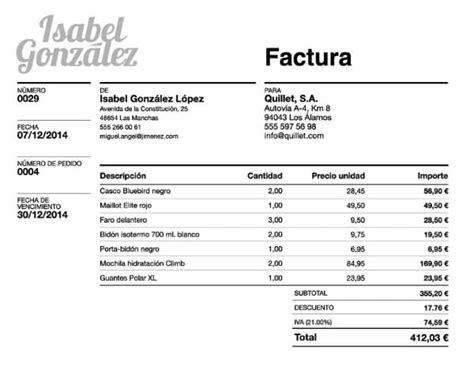 Tipos De Facturas Y Características Gestoría En Barcelona