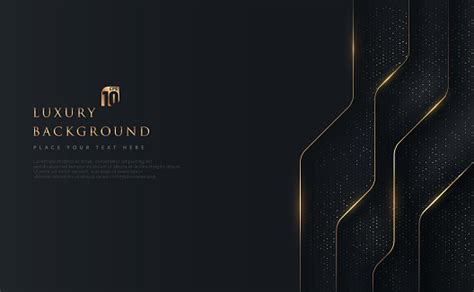 반짝이는 황금 색의 글과 함께 검은 배경에 초록색 기하학적 인 겹쳐져 있습니다 복사 공간이 있는 현대적인 고급스럽고 우아한 디자인 벡터 일러스트레이션 검은색에 대한 스톡