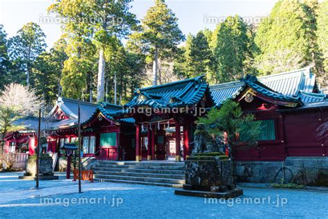 日本 神奈川県足柄下郡箱根町の芦ノ湖湖畔にある箱根神社の本殿の写真素材 213026855 イメージマート