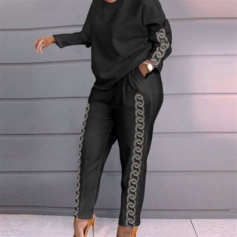 Oyyn Fashion Women 2 Piece Set Outfits Loose Casual Pullover And Pants