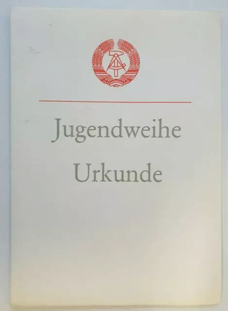 Original Ddr Jugendweihe Urkunde Eur 29 99 Picclick De