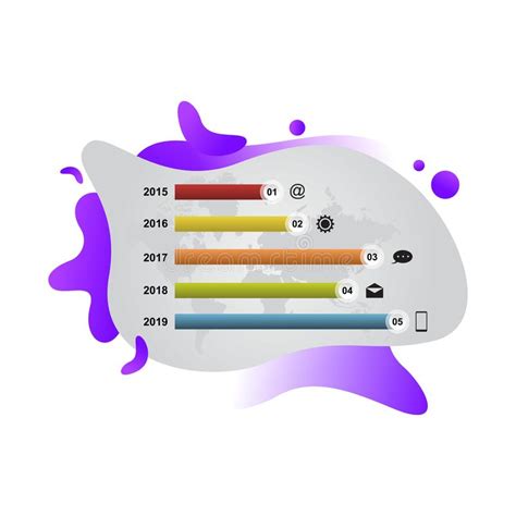 Bar Chart Graph Statistical Business Infographic In Gradient Fluid