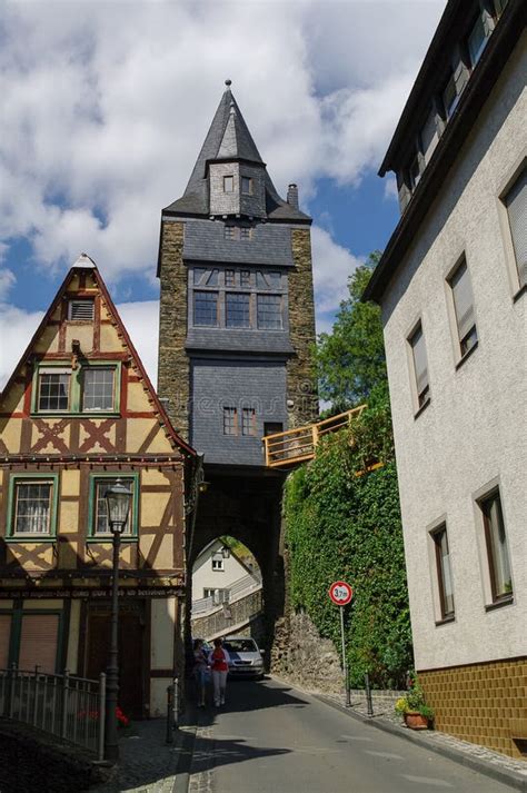 Medieval Village Bacharach Traditional Frameworks Fachwerk H Editorial
