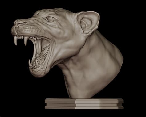 Lioness Bust 3d Print Model 3d Model 3d Printable Cgtrader