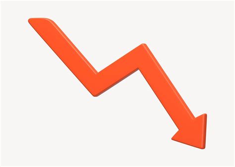 Red Downward Arrow 3d Rendered Premium Photo Rawpixel