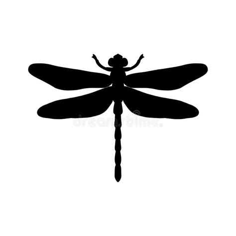 Silhouette Dragonfly Illustration Wing Stock Illustrations 4184