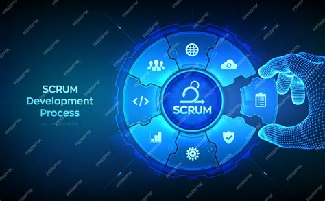 premium vector scrum agile development methodology process iterative