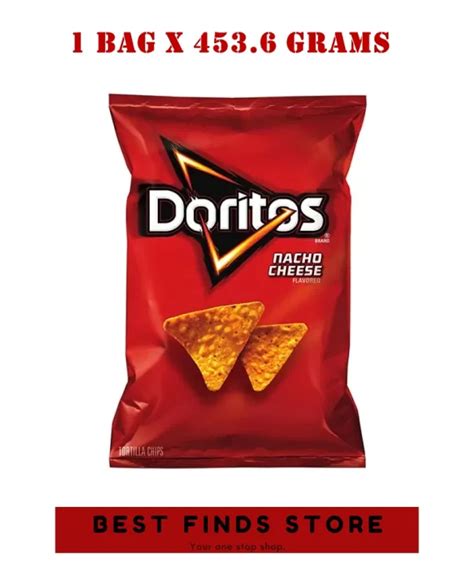 Doritos Nacho Cheese Flavored Tortilla Chips 16 Oz 4536 Grams