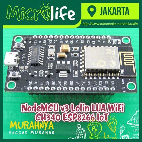 Jual Nodemcu V3 Lolin Lua Wifi Ch340 Esp8266 Iot Shopee Indonesia