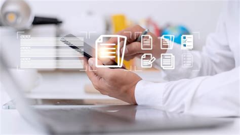 Premium Photo Document Management Concept Online Documentation Database