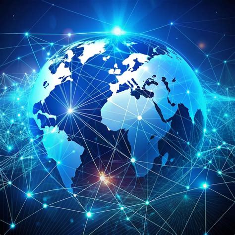 Triangular Tech Background With Connections Internet Connection Technology Background Global