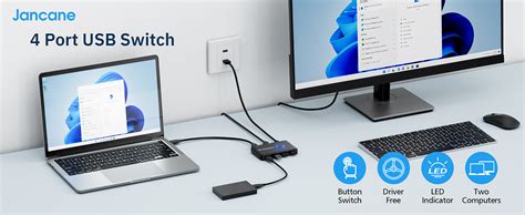 USB Switch Inputs Outputs USB KVM Switch Ports For PCs For Keyboard Mouse USB Stick