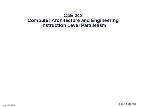 Cp E 242 Computer Architecture And Engineering Instruction