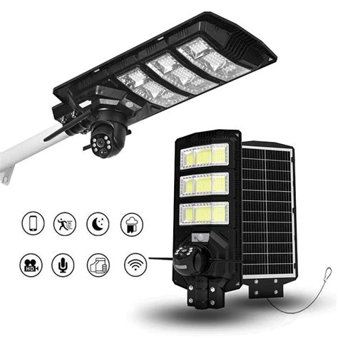 China SL01 24W Solar Street Light With Wifi 4G CCTV Camera Factory And