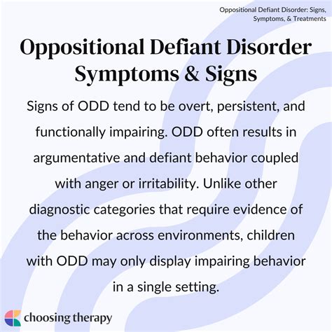 Oppositional Defiant Disorder Signs Symptoms And Treatments