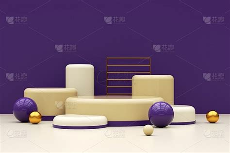 最小的平台为产品演示包围球体3d渲染