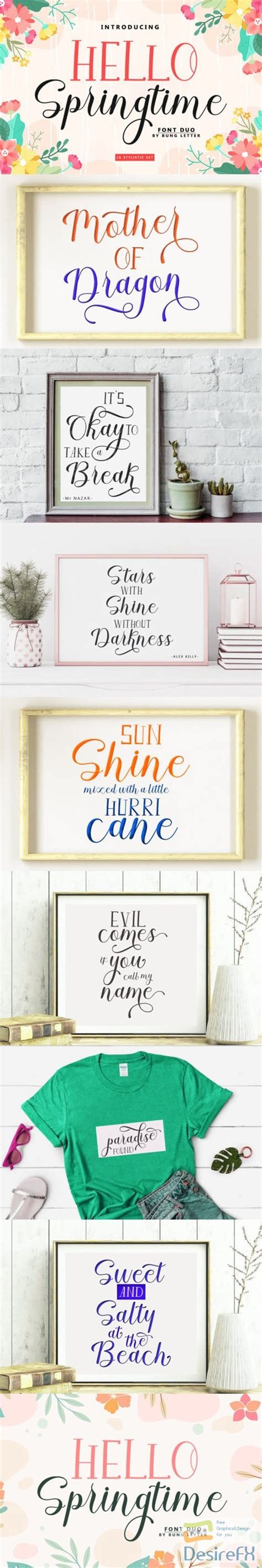 Download Hello Springtime Font Duo DesireFX COM