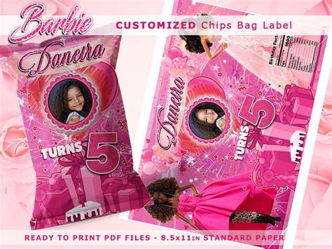 Printable Labels Party Bundle Personalized Chips Bag Labels Chips Bag