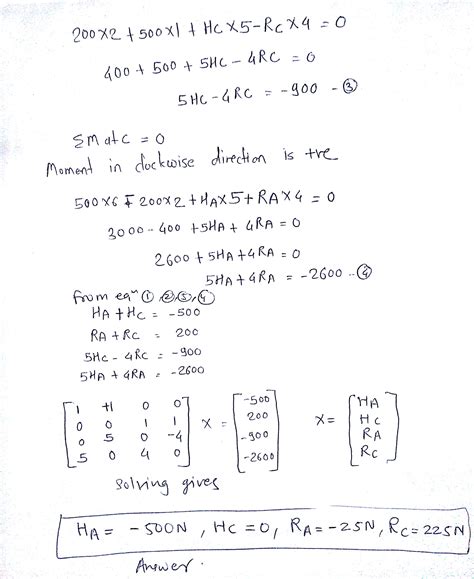 Solved Determine The Pin Reactions At Pins A B And C In The Frame 1 Answer
