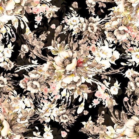 Digital Textile Indian Pattern Illustrations Drawings Floral Pattern