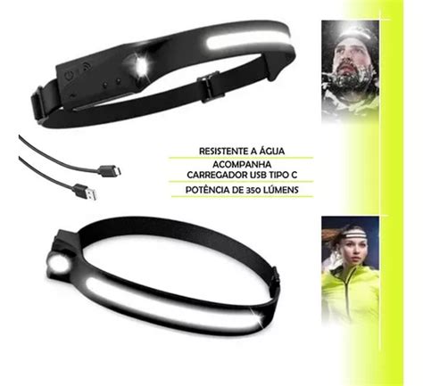 Linterna Frontal Recargable Cob Lanterna De Cabeça Profissional Super
