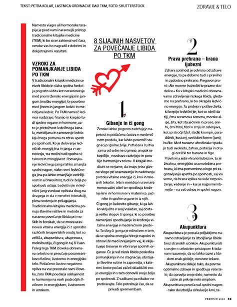 Povečajte Libido Na Tkm Način Dao Tradicionalna Kitajska Medicina
