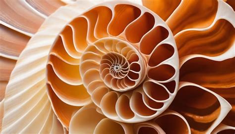 Premium Ai Image Close Up Nautilus Shell Pattern