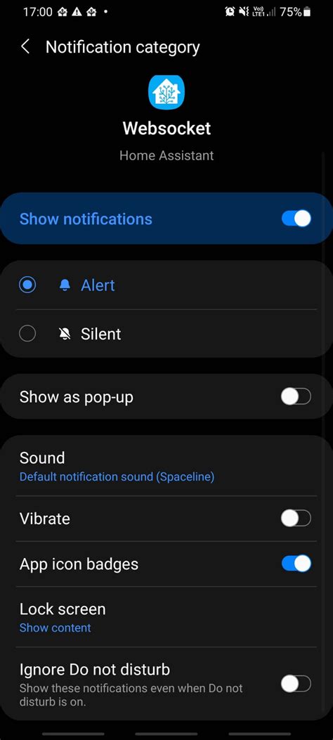 Persistent Notification Listening To Home Assistant Via Websocket