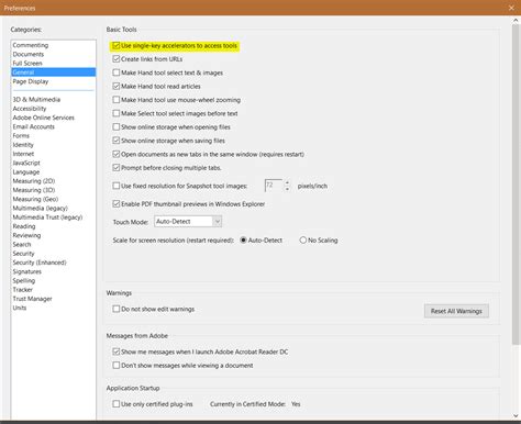 Enable Keyboard Shortcuts In Adobe Acrobat Reader Dc Khalid Hussain