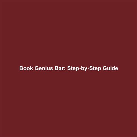 Book Genius Bar Step By Step Guide Techly Daily Ai And Tech News