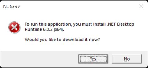 When Necessary Runtime Isn T Installed Is There A Method To Make The Error Message Show