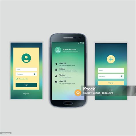 Mobile Screens User Interface Kit Modern User Interface Ux Ui Stock