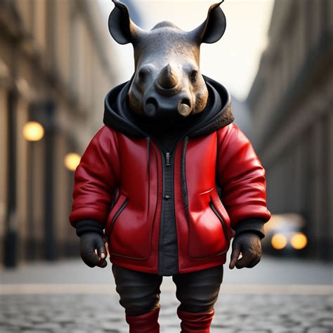 «Cute 😊 Антропоморфный Носорог 🦏 с …» — создано в Шедевруме